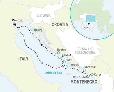 Venice to Croatia Ocean Cruise Adventure | Backroads Active Travel